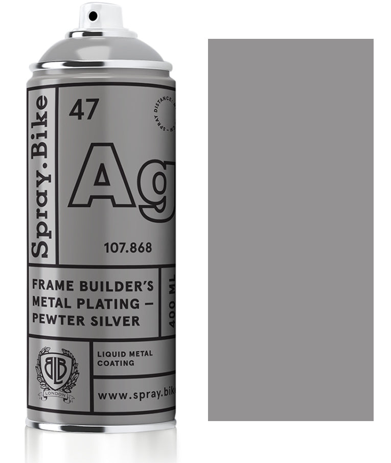 Frame Builder's Metal Plating - Pewter Silver - 400ml– Spray.Bike Australia